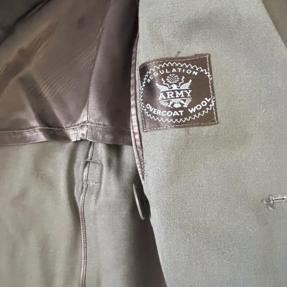 1950s US Army Regulation Taupe Wool Trench Coat | Vin… - Gem