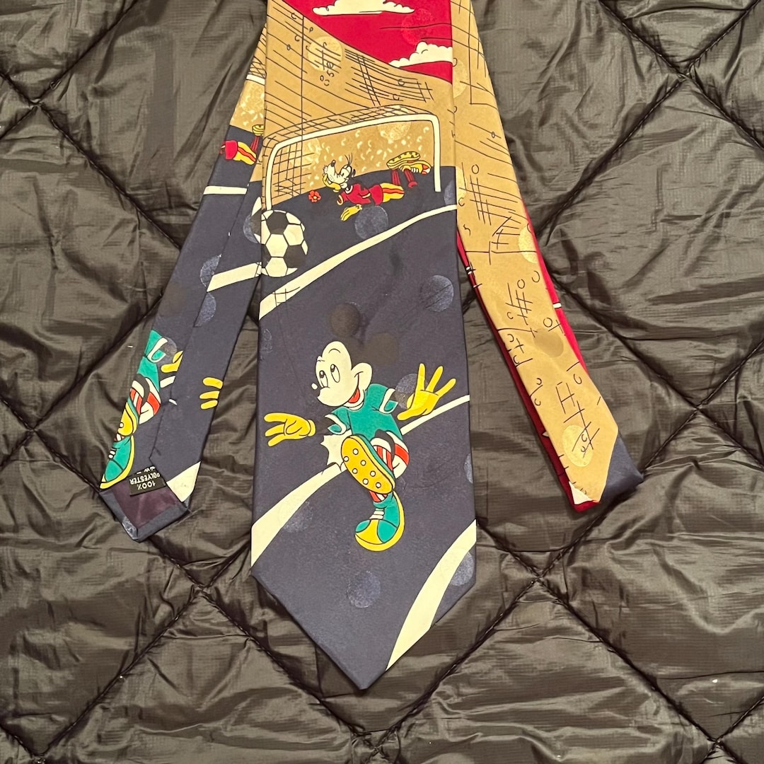 Mickey Mouse Goofy Soccer Disney Tie Vintage 90s Necktie - Etsy