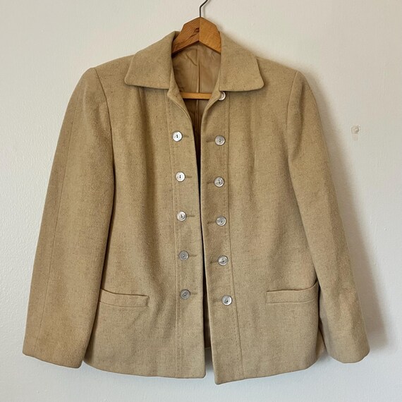 1960s Arthur Jay Wool Open Front Jacket | Womens Smal… - Gem