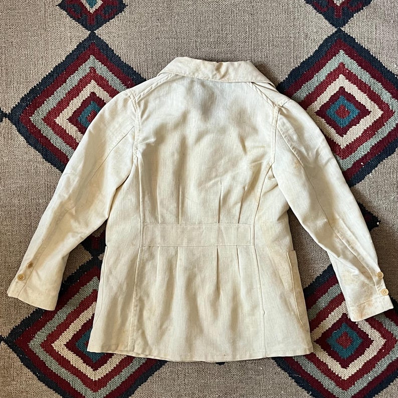 1930s Ormond Linen Belt Back Suit Jacket | Vintage Boys 4T Three Button ...