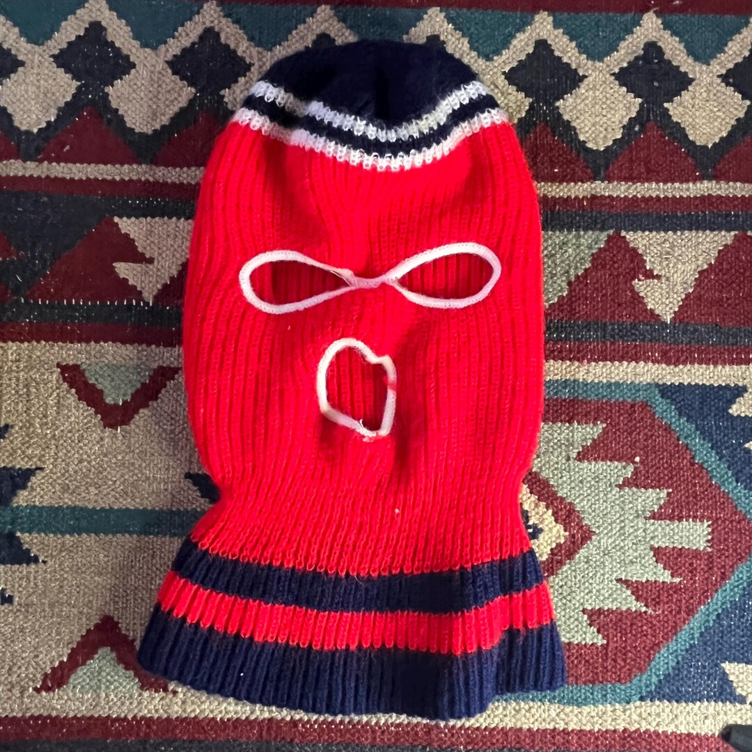 Vintage 80s Robber Ski Mask Adult Acrylic Knit - Etsy