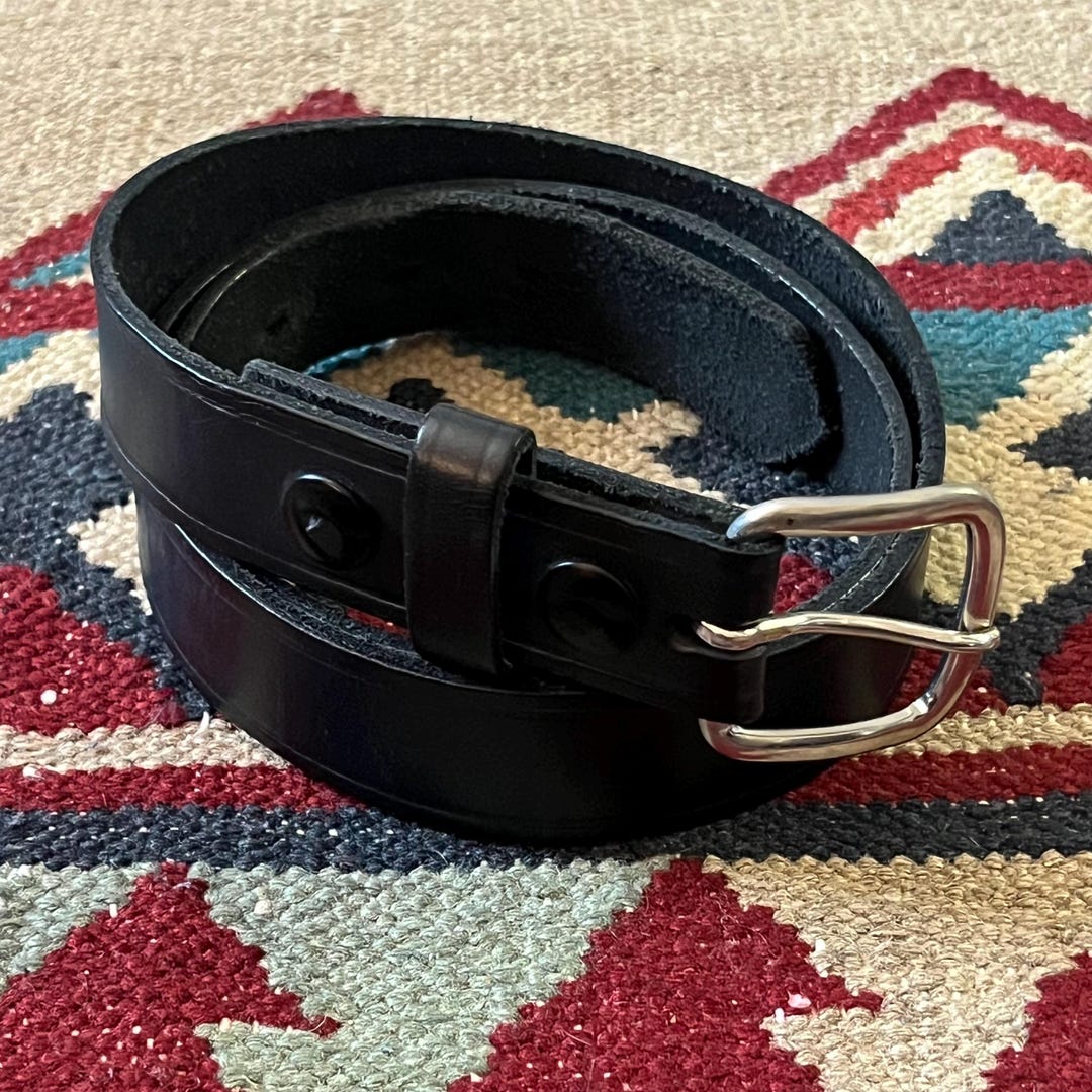 1980s US Postal Service Black Leather Belt | Vintage Mens Size 36 ...