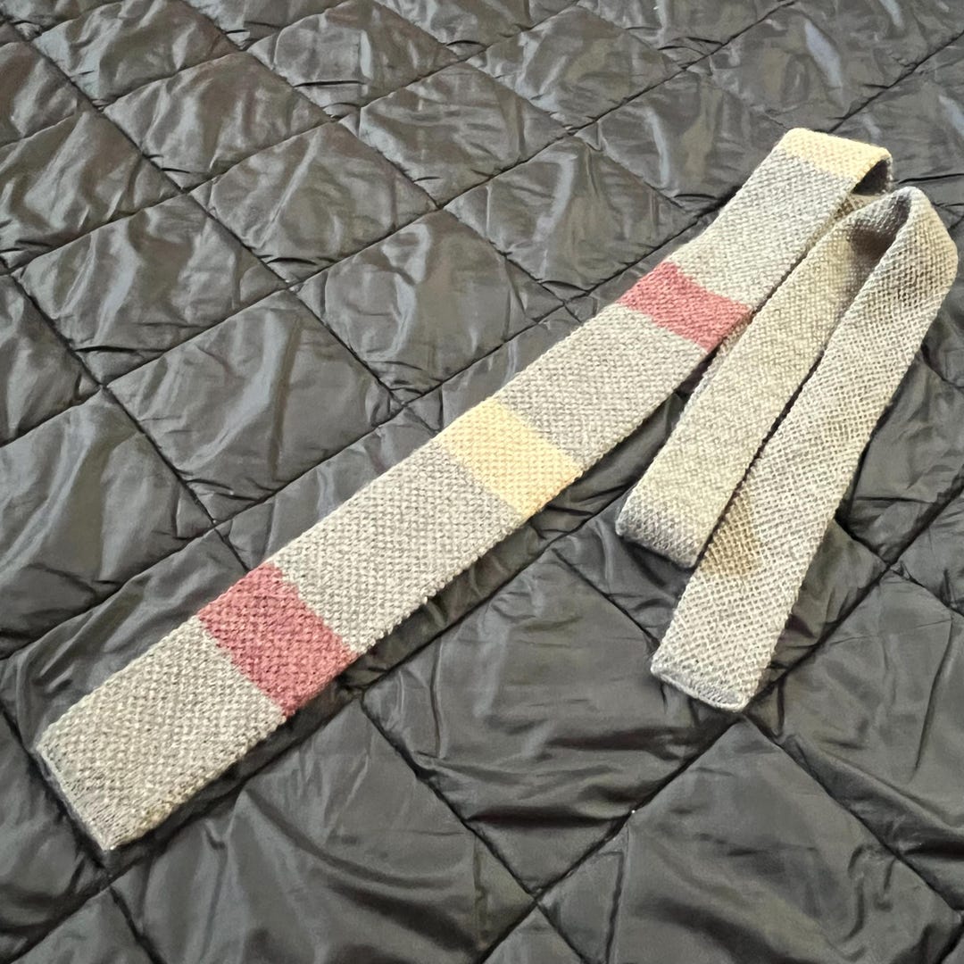 Vintage 80s Schreter Charing Cross Square End Knit Wool Striped Tie ...