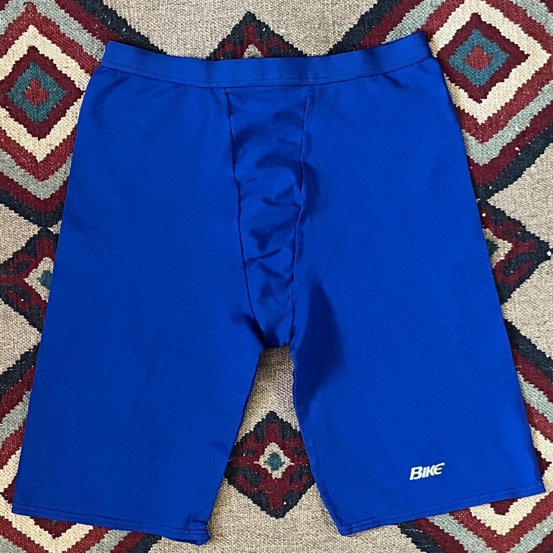 Vintage BIKE Compression Gym Shorts | Mens Large Royal Blue - Etsy