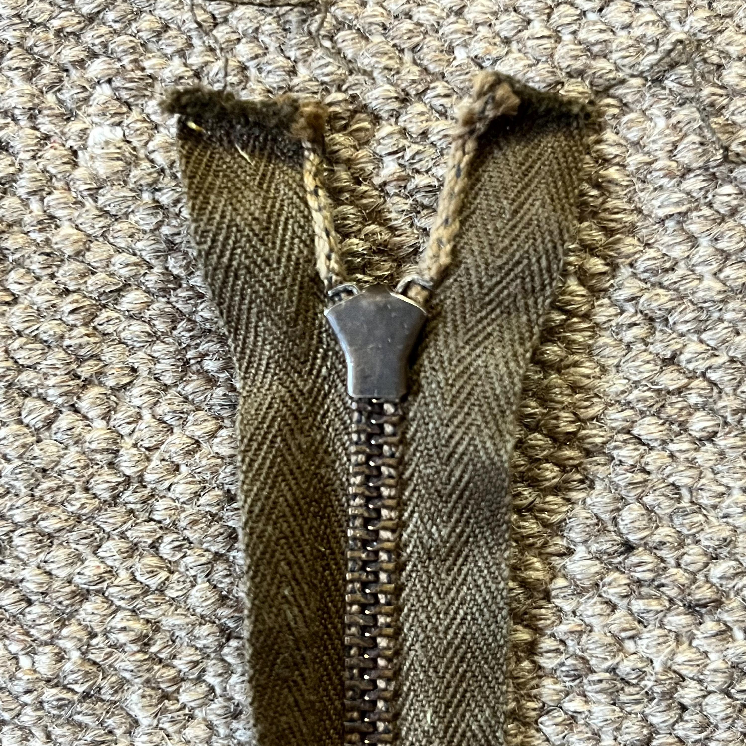1940s Talon Zipper: Olive Green HBT Cotton WWII Military Zip - Etsy