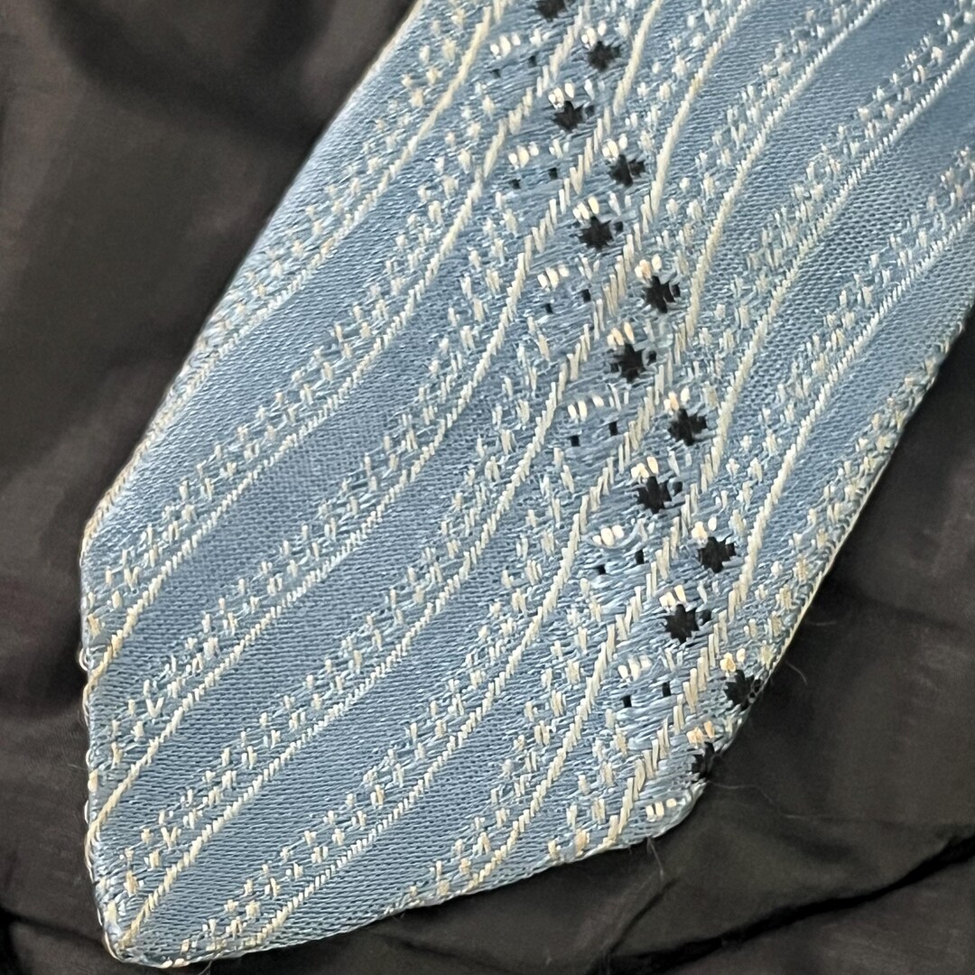1960s Abstract Silk Skinny Mod Tie | Vintage Baby Blue Necktie - Etsy
