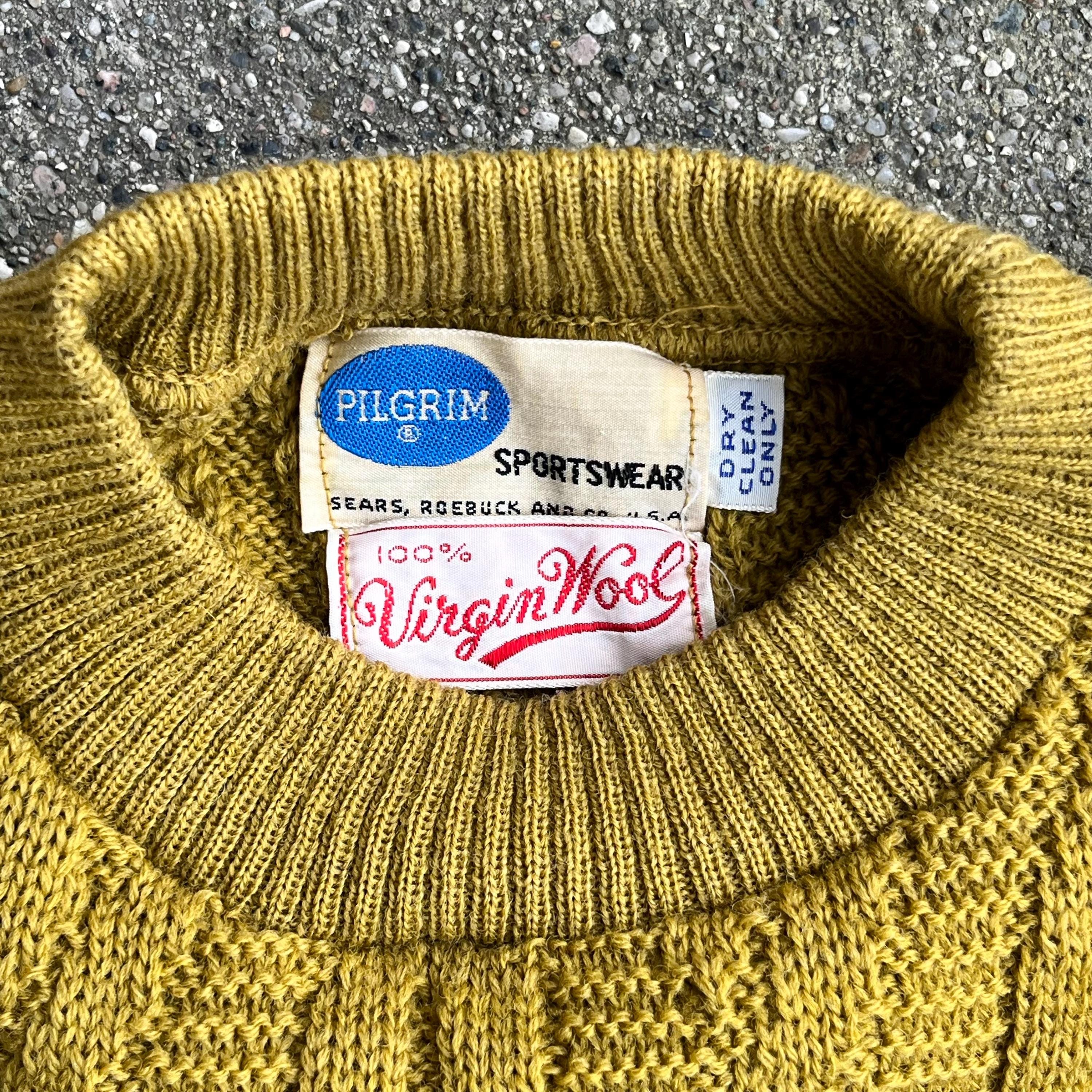 Sears Pilgrim Wool Fair Isle Sweater | Vintage 1950s Mens Small ...