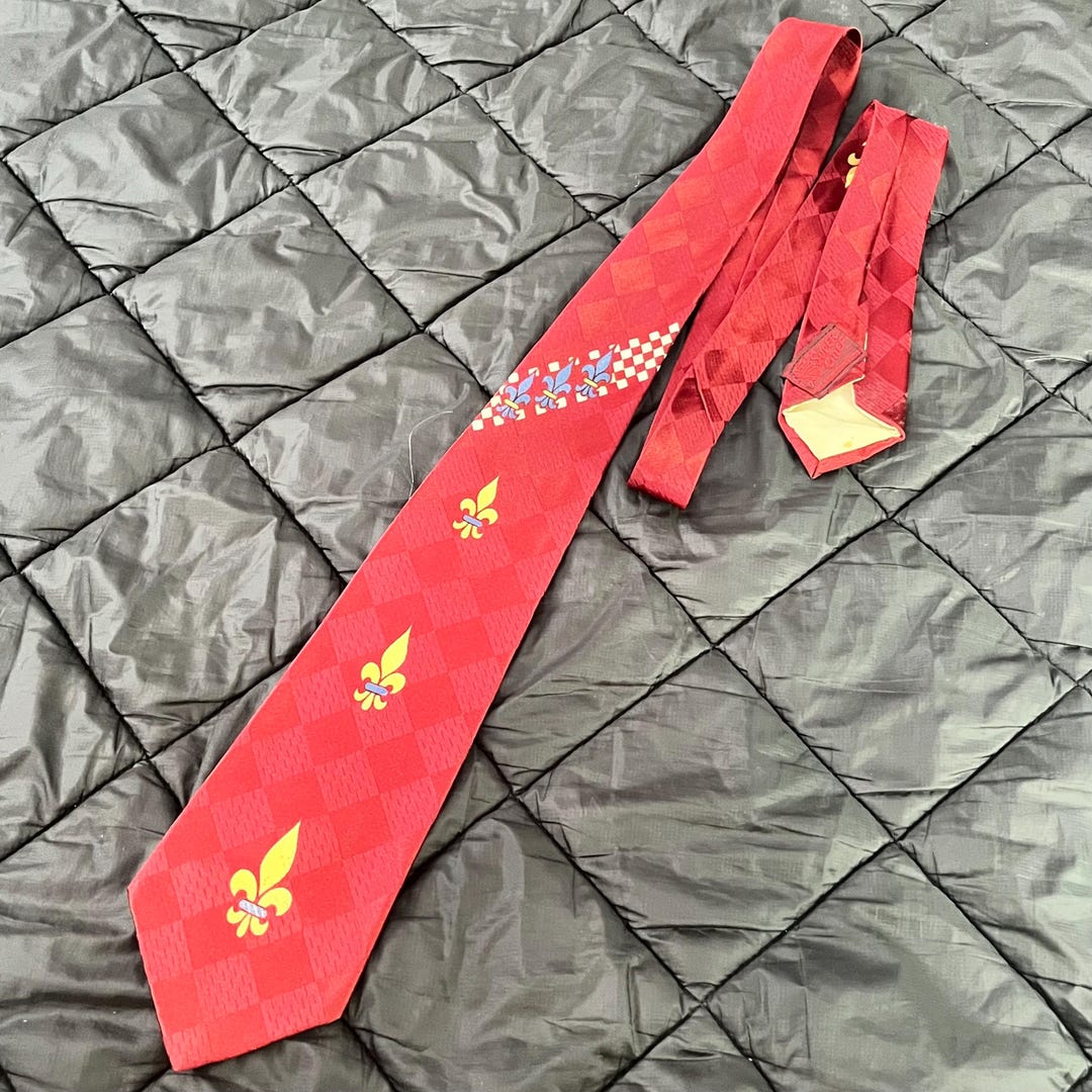 Fleur De Lis Super Chief Satin Rayon Tie | Vintage 50s Rockabilly Swing ...