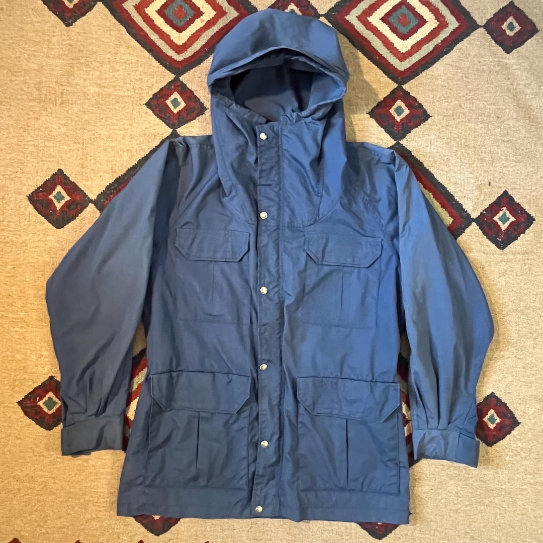North Face Brown Label Hooded Hiking Rain Shell Jacket Vintage 80s Mens ...