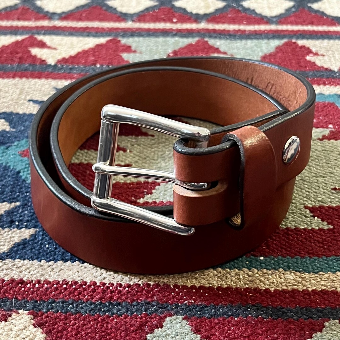Vintage Hershberger’s Brown Harness Leather Work Belt Mens 36 USA Made ...