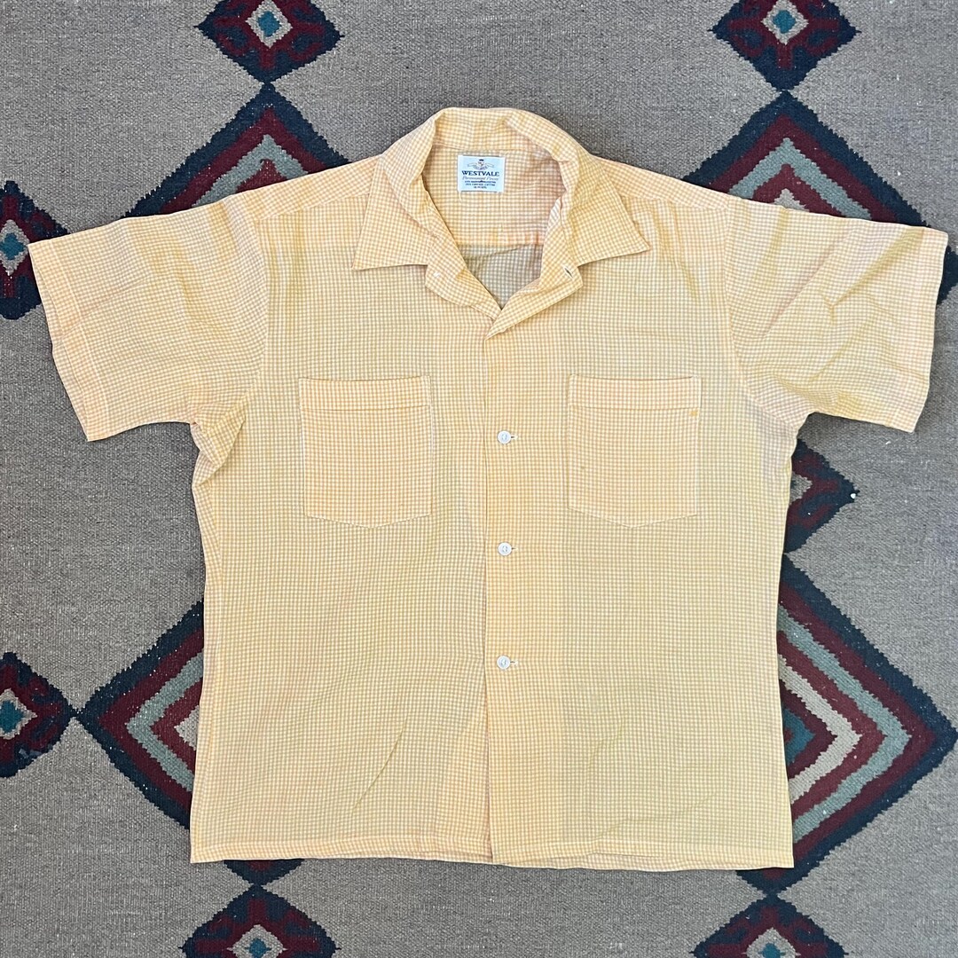 1960s Westvale Perma Press Camp Button up Shirt Vintage Mens Medium ...