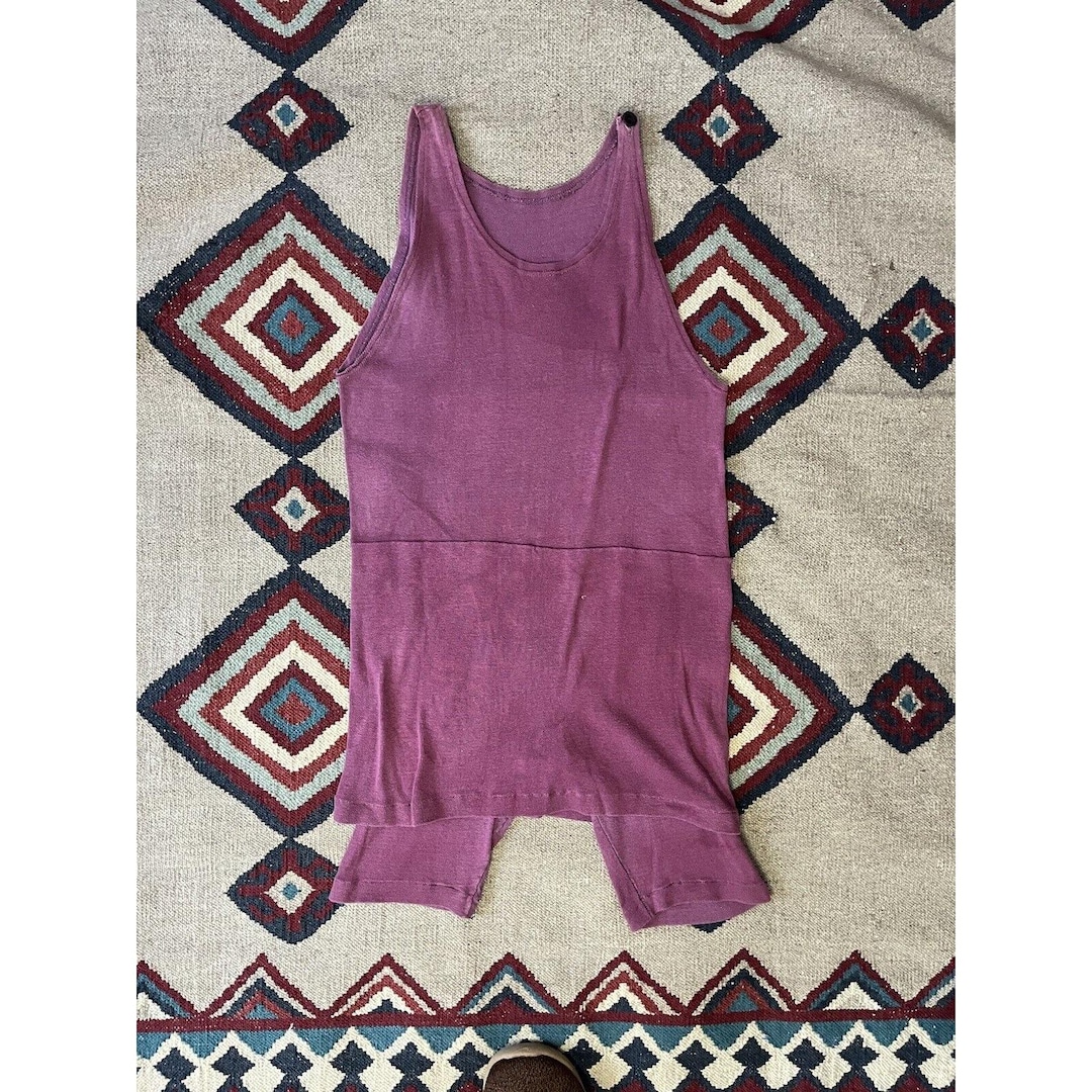 1920s 1930s Wool Swimsuit | Vintage Womens Small Burgundy Red One Piece ...