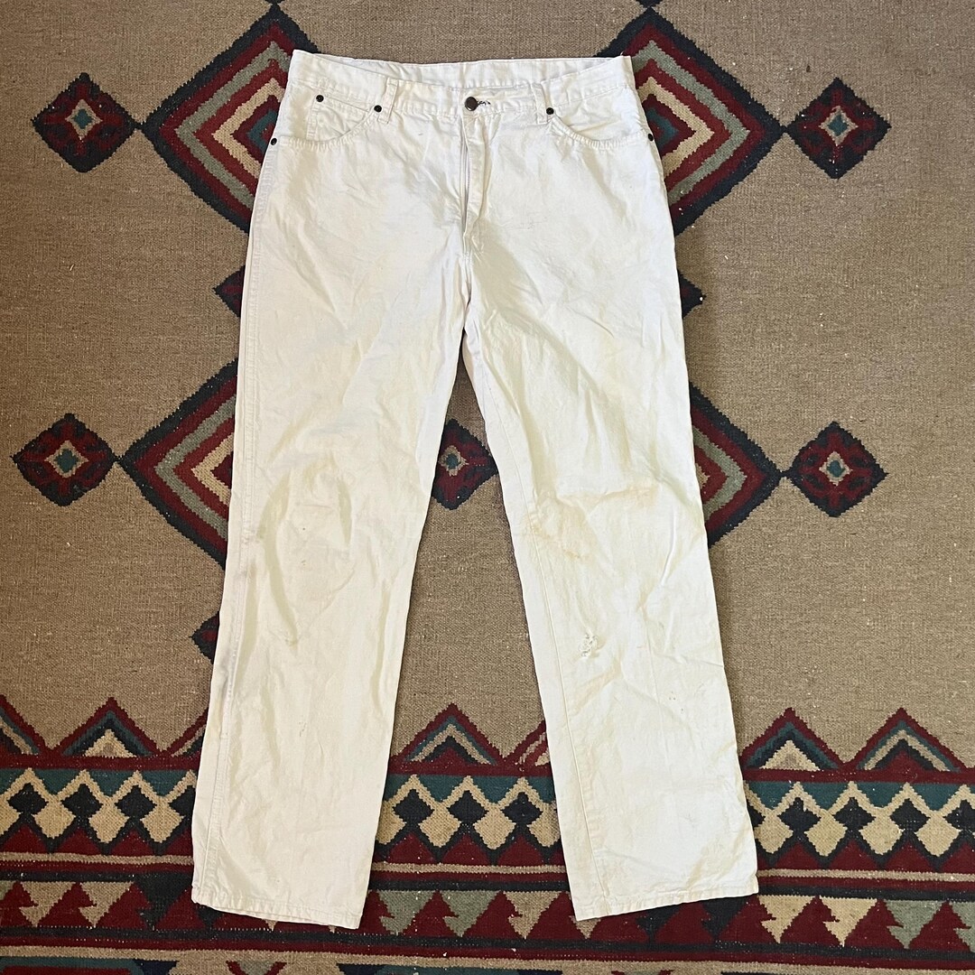 Vintage 80s Jay Dubbs White Denim Jeans Mens 36x31 Straight Leg - Etsy