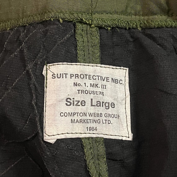 1980s British Military NBC Protective Suit Overall Pa… - Gem