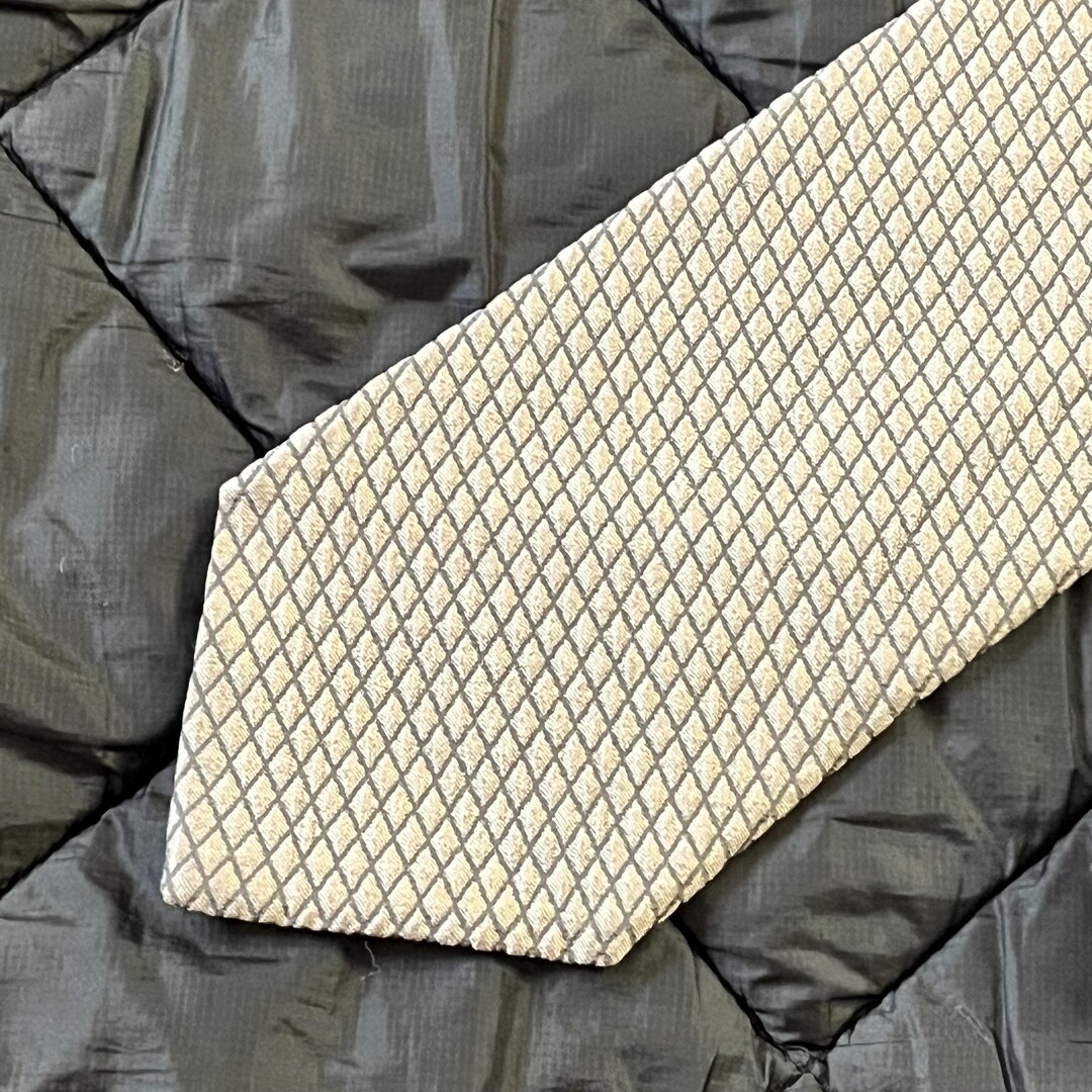 Vintage 90s Giorgio Armani Classico Italy Cravatte Silk Blend Tie Gray ...