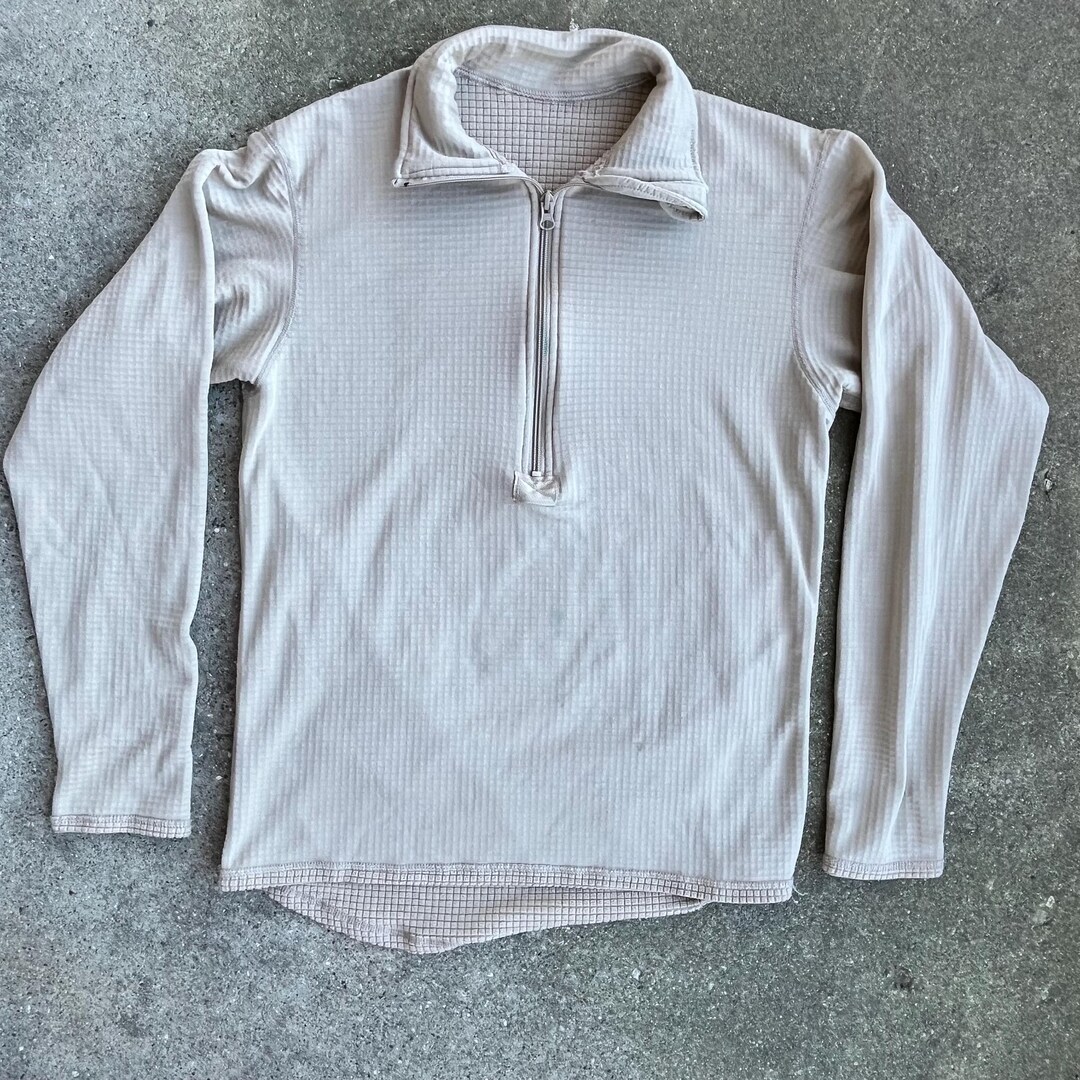 US Military Waffle Thermal Henley Tech Baselayer Shirt | Vintage Y2K ...