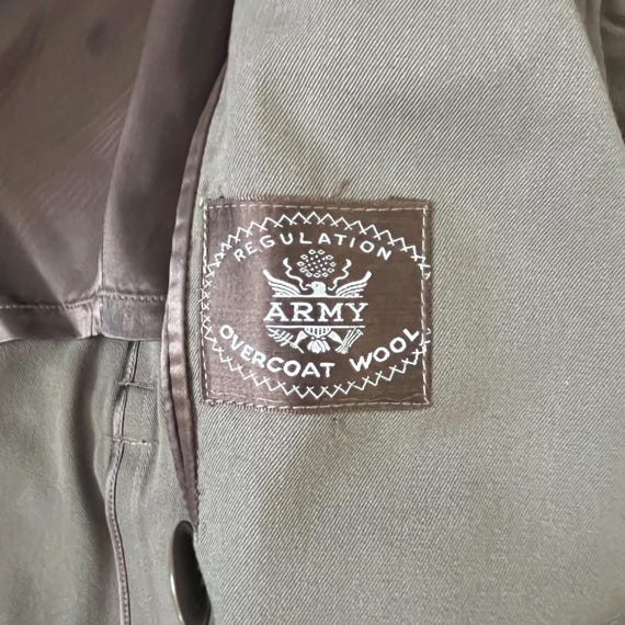 1950s US Army Regulation Taupe Wool Trench Coat | Vin… - Gem