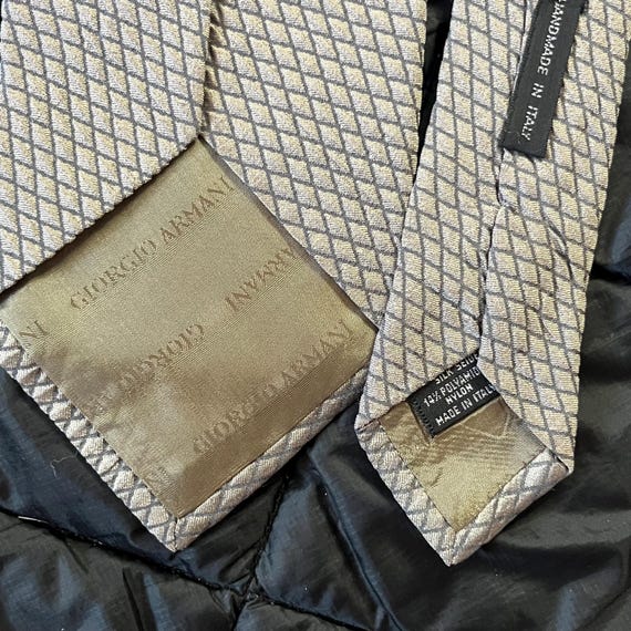 1990s Giorgio Armani Classico Italy Cravatte Silk Ble… - Gem