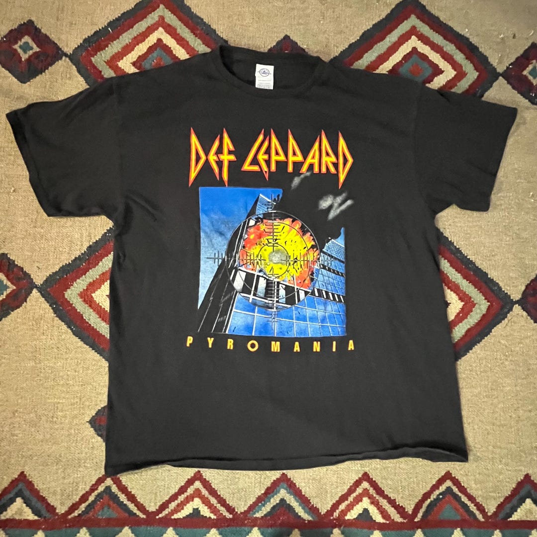 Def Leppard Pyromania T-shirt Vintage Y2K Mens XL Concert Band T-shirt ...