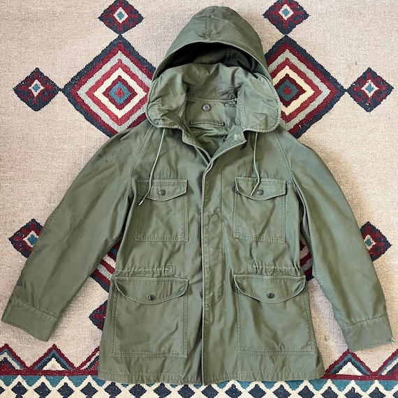 1950s USAF Ground Crew Military Hooded Field Jacket |… - Gem