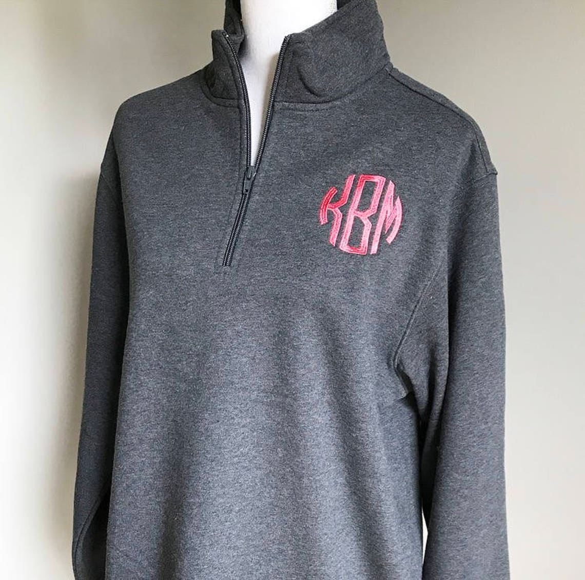 Monogrammed 1/4 Zip Sweatshirt Personalized Quarter Zip - Etsy