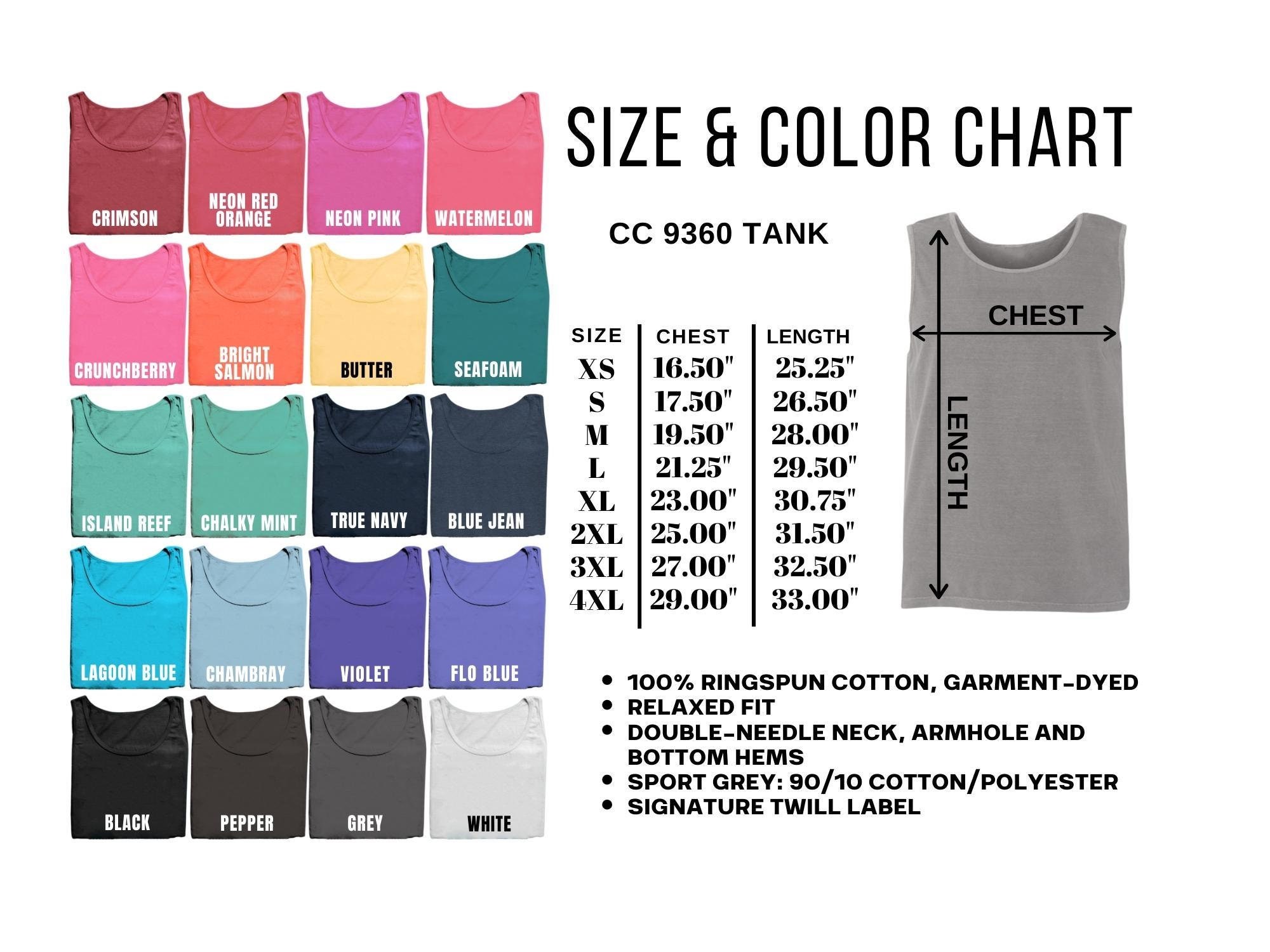 Smiley Face Comfort Colors Tank Embroidered Tank Custom - Etsy