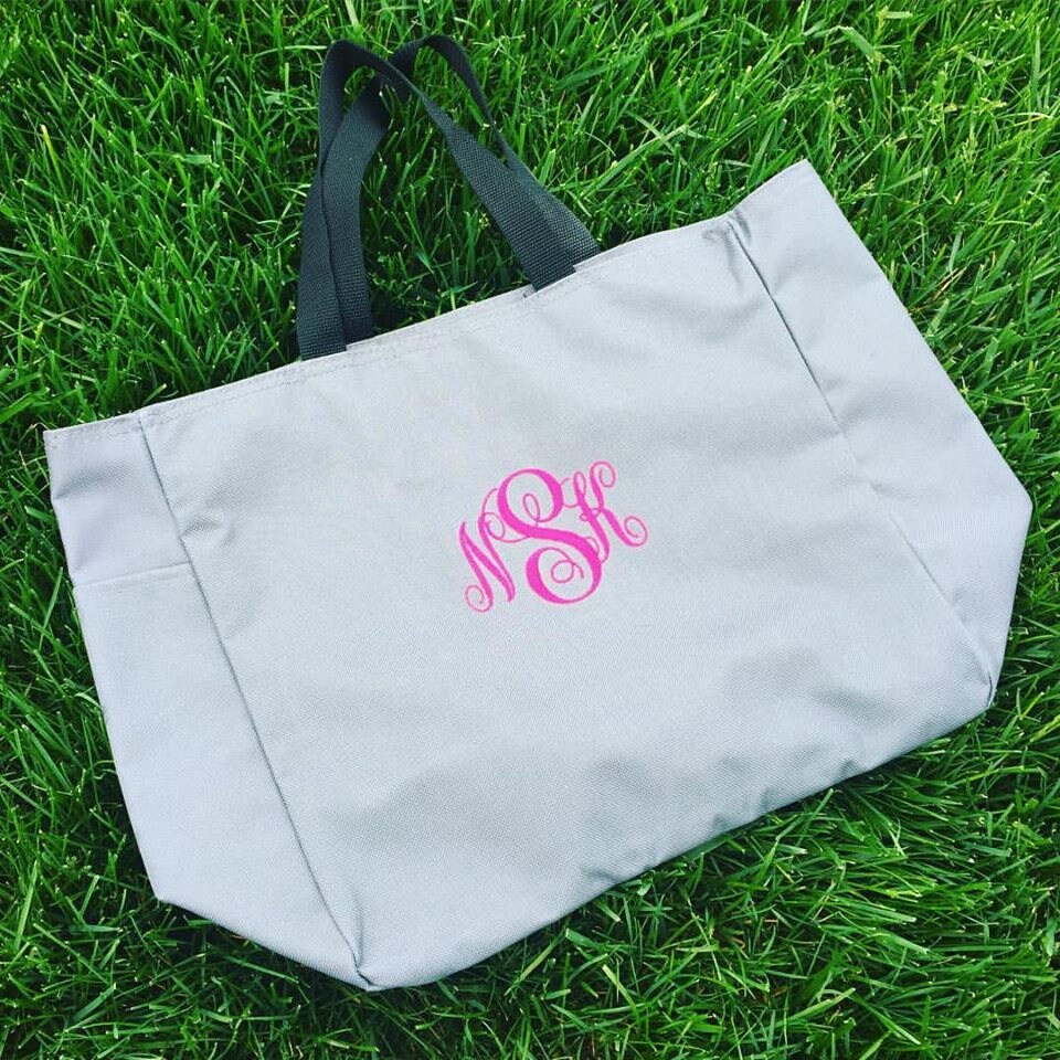 Monogrammed Tote Bag – Personalized Embroidered Design - Etsy