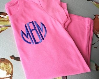 Girls Monogrammed Tank Little Girls Personalized Tank Youth Initial ...