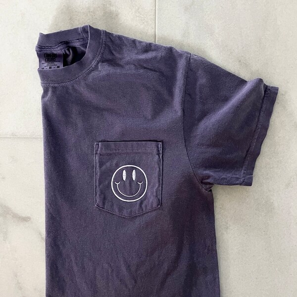 Monogram Pocket Tee - Etsy