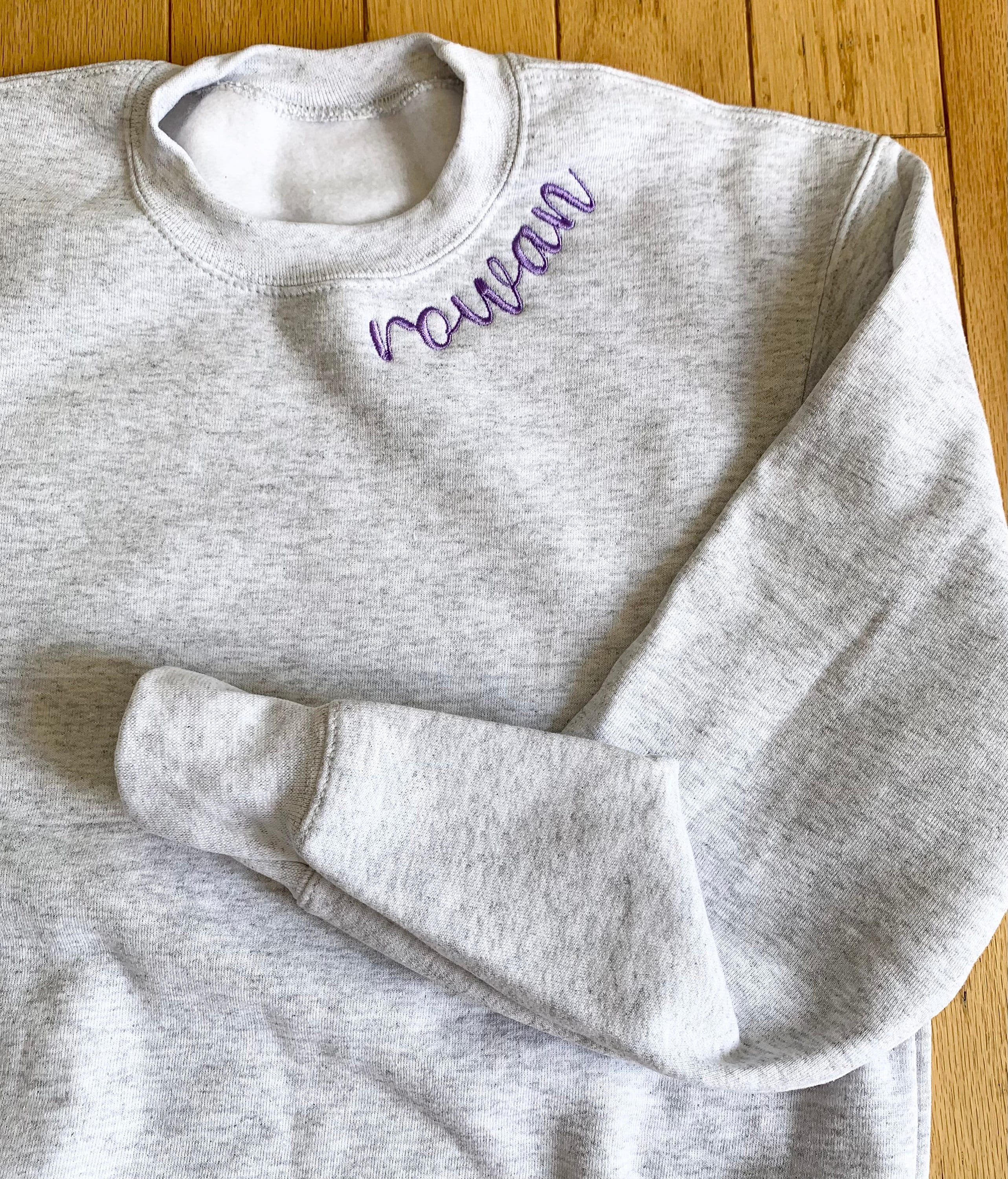 Embroidered Name Youth Sweatshirt Personalized Girls - Etsy