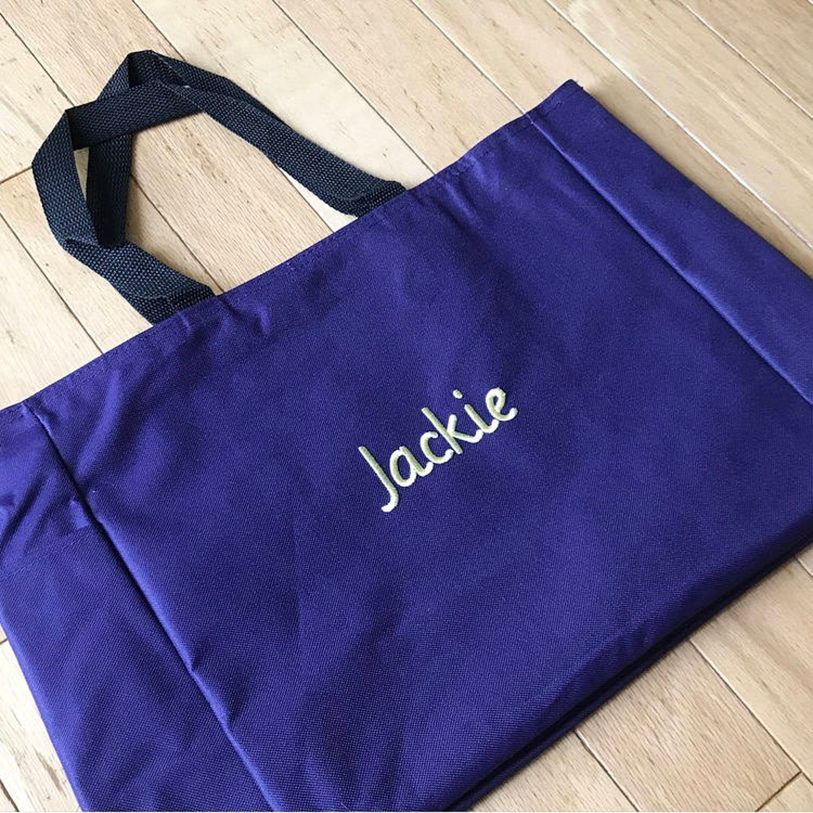 Monogrammed Tote Bag Personalized Embroidered Tote Bag - Etsy