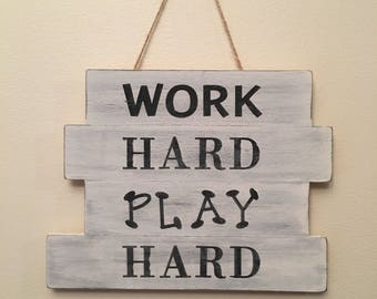 Work hard play hard | Etsy