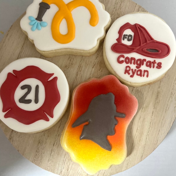 Fireman Cookies - Etsy