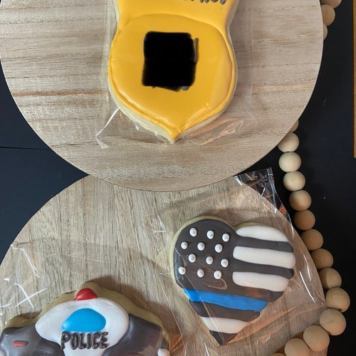 Police Back the Blue Cookies - Etsy