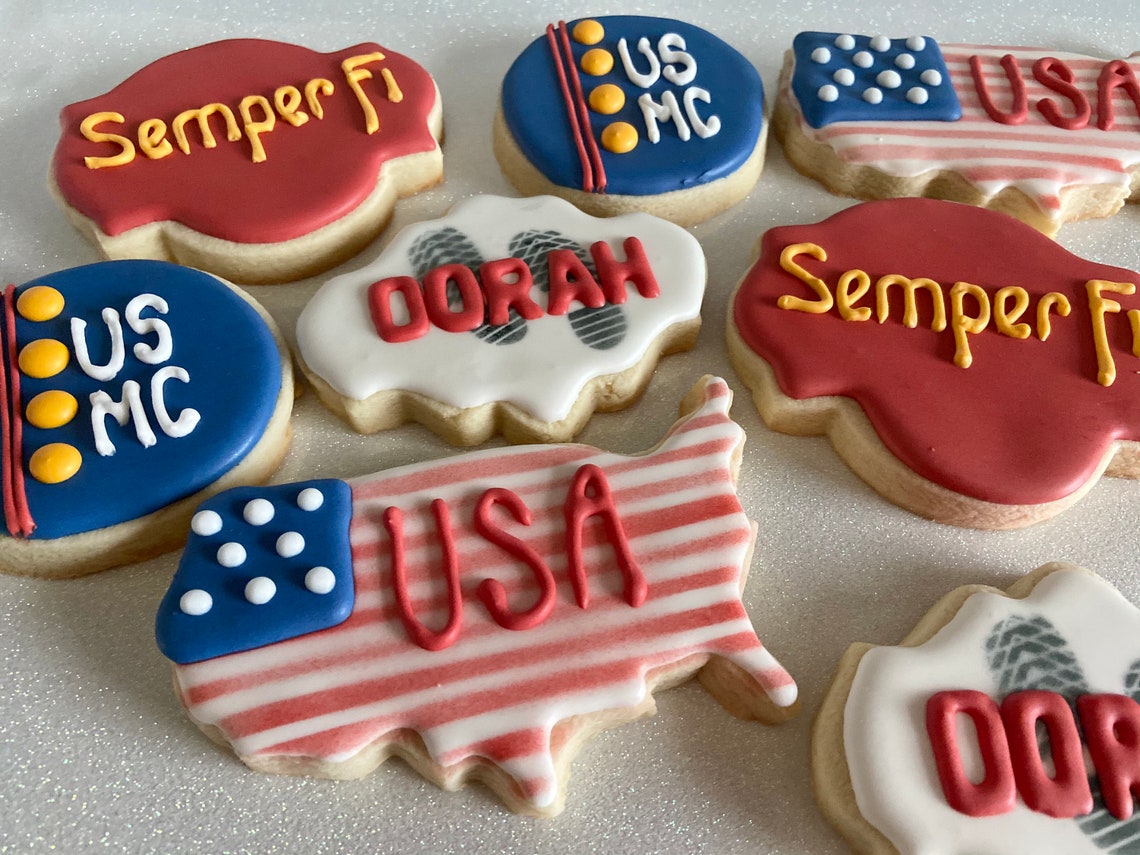 Marine Corp Cookies | Etsy