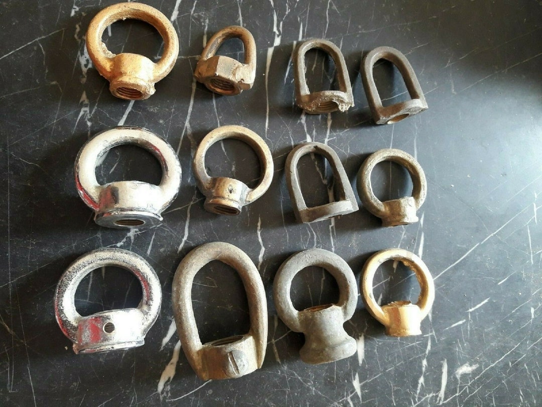 Vintage Large Lot Cast Brass Bronze Lamp Chandelier Hook Loop Part - Etsy
