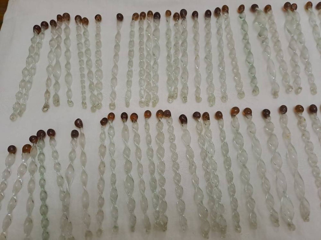 Vintage Drop Very Light Weight Glass 100 Pieced Hand Made 4 Long for ...