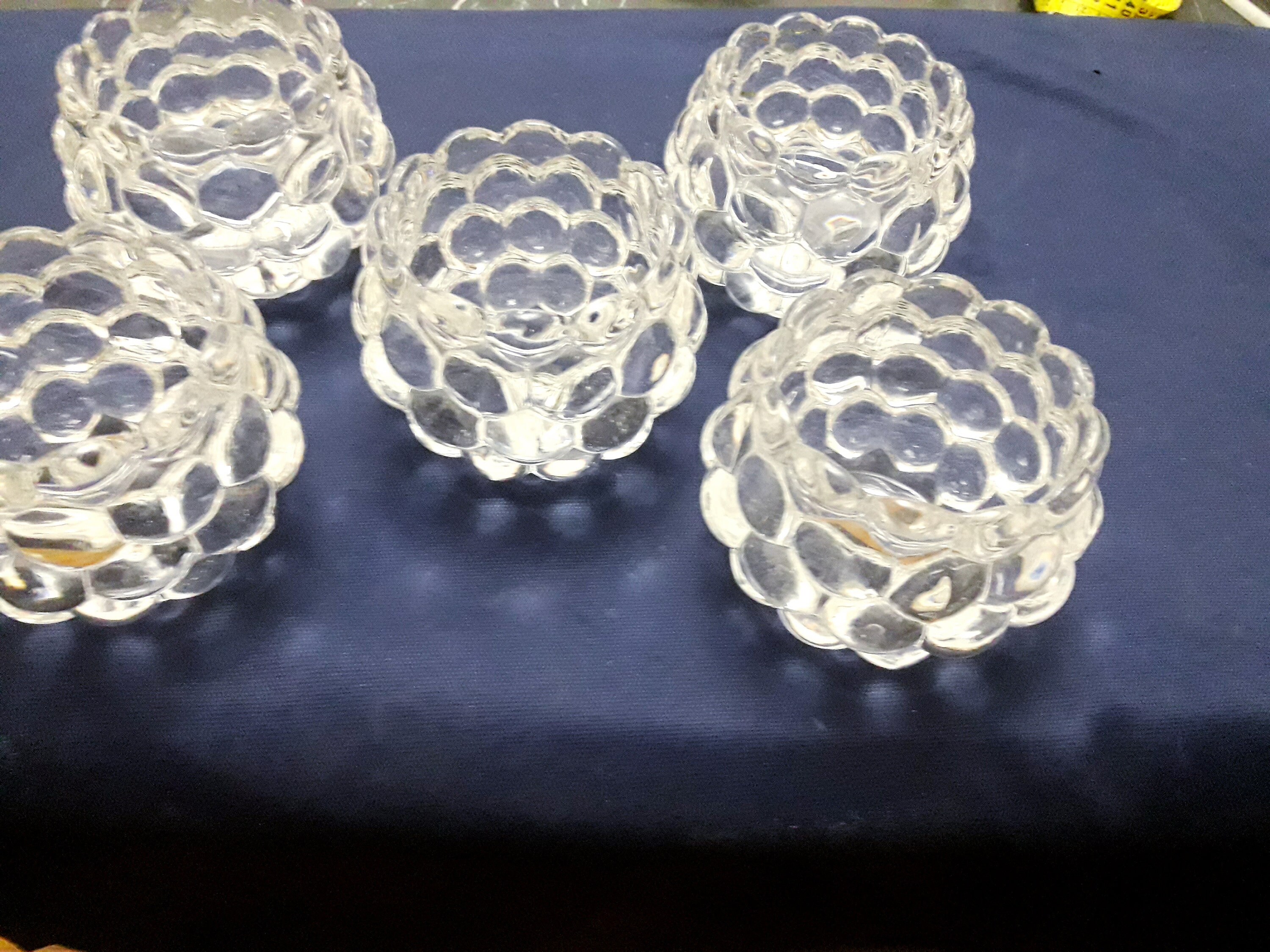 Antique Set of 5 Grape Bobeches Glass for Chandelier and Lamps Parts - Etsy