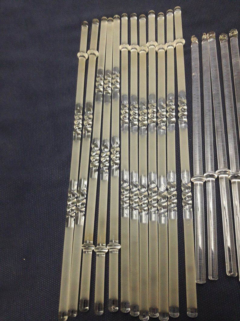 Vintage Replacement 9 Glass Rods for Chandelier Tube | Etsy