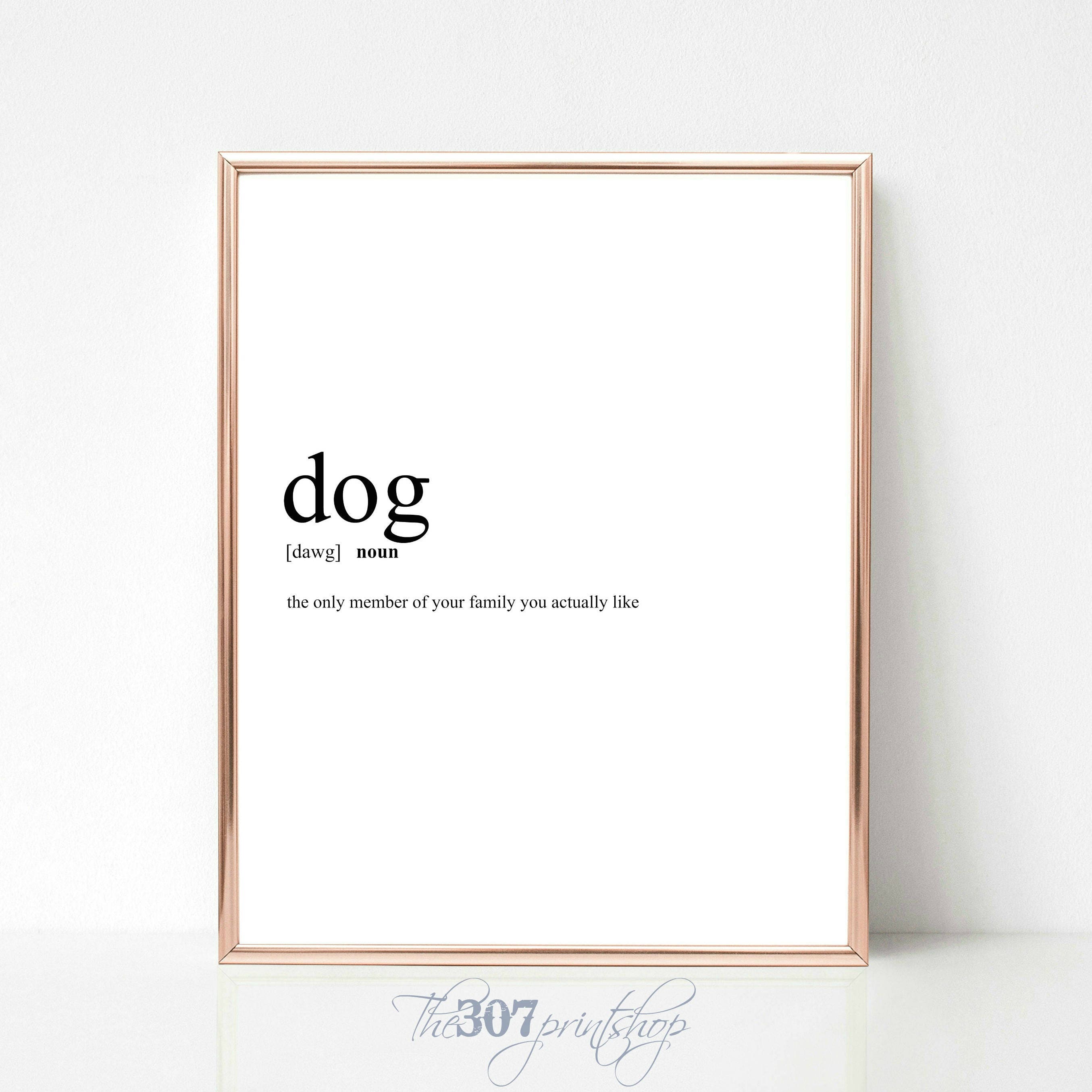 Dog Furry Friend Definition Dictionary Print Funny Print - Etsy