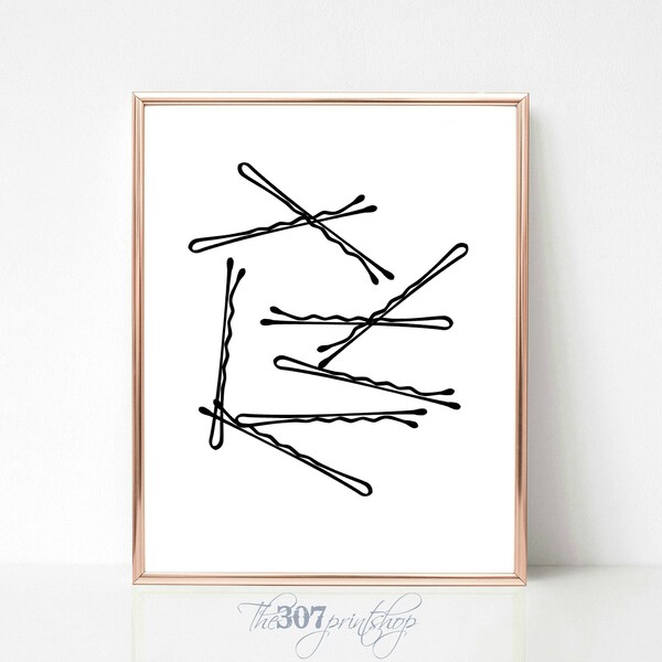 Bobby Pin Print - Etsy