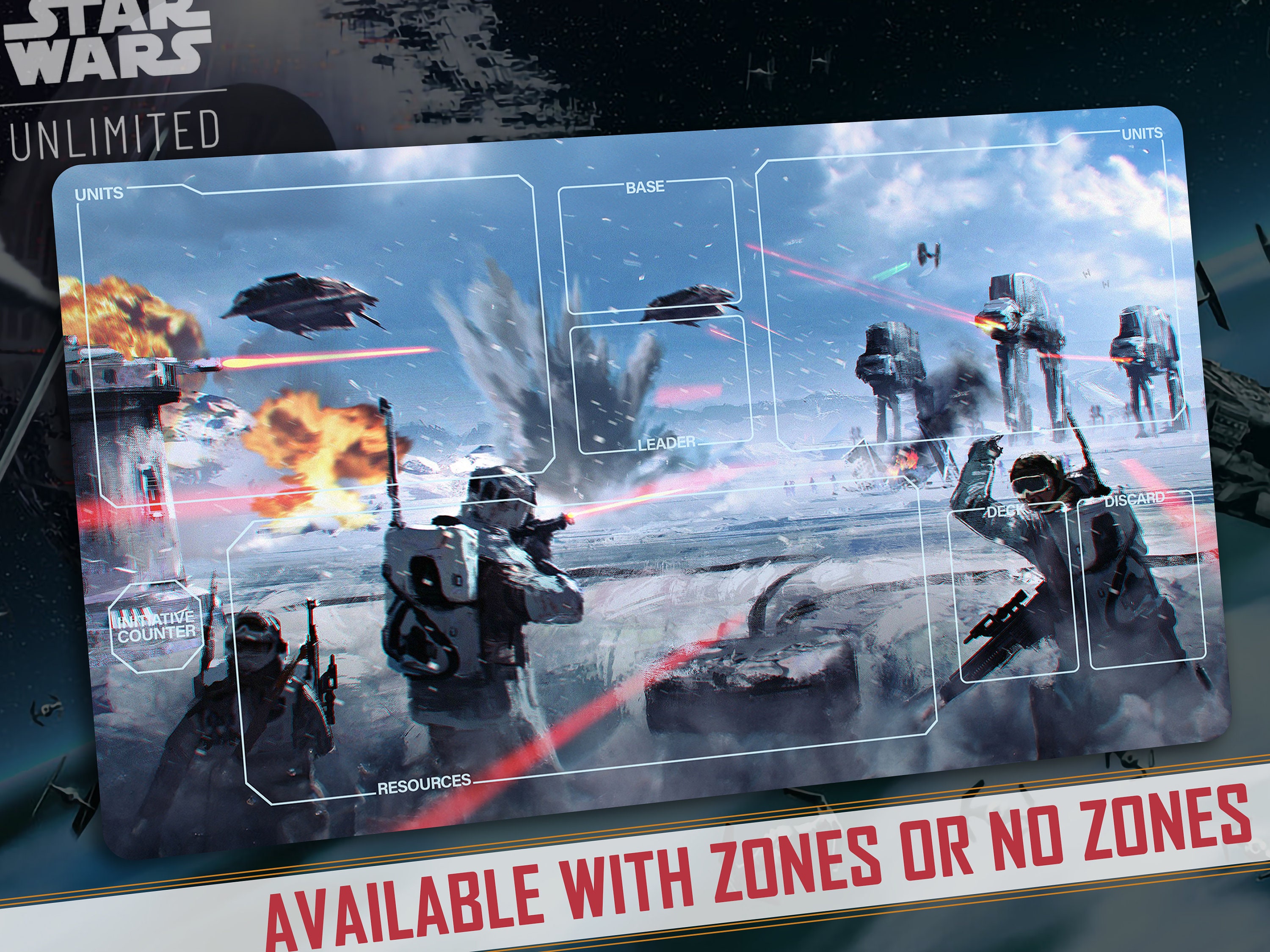 Gamegenic Table Mat Star Wars Unlimited Battle Zone Game Mat - 4-Player ...