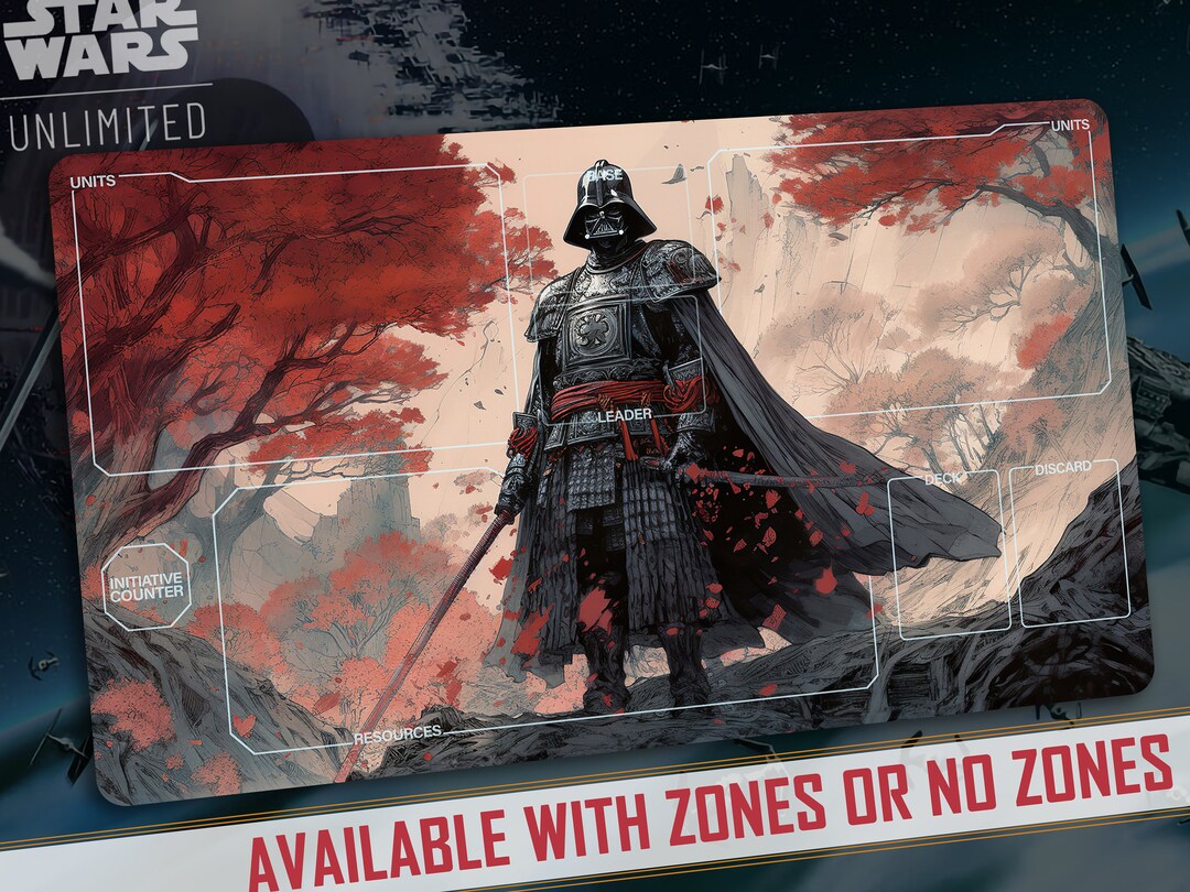 Playmat TCG Star Wars: Unlimited Compatible - Samurai Vader - 24" X 14 ...