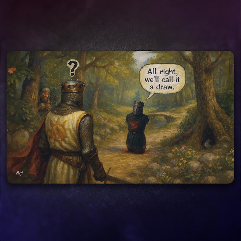 Funny Riftbound Playmat: the Black Knight | Stitched Edges, Extra Thick ...