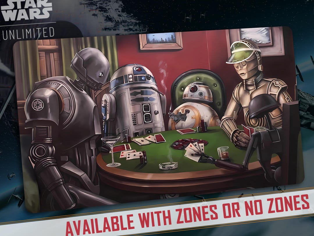 Star Wars Unlimited Playmat: Poker Night | Stitched Edges Extra Thick ...