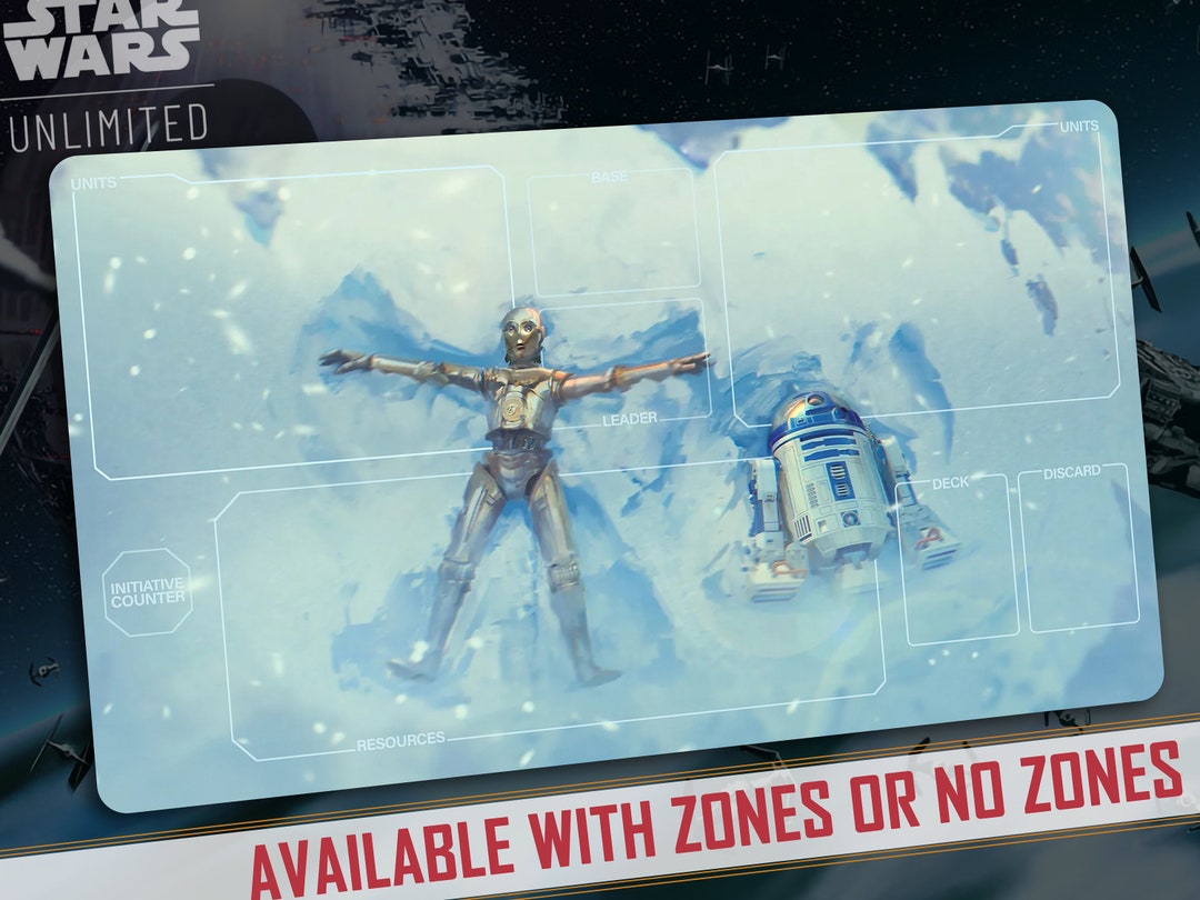 Playmat TCG Star Wars: Unlimited Compatible - Snow Angels - 24" X 14 ...