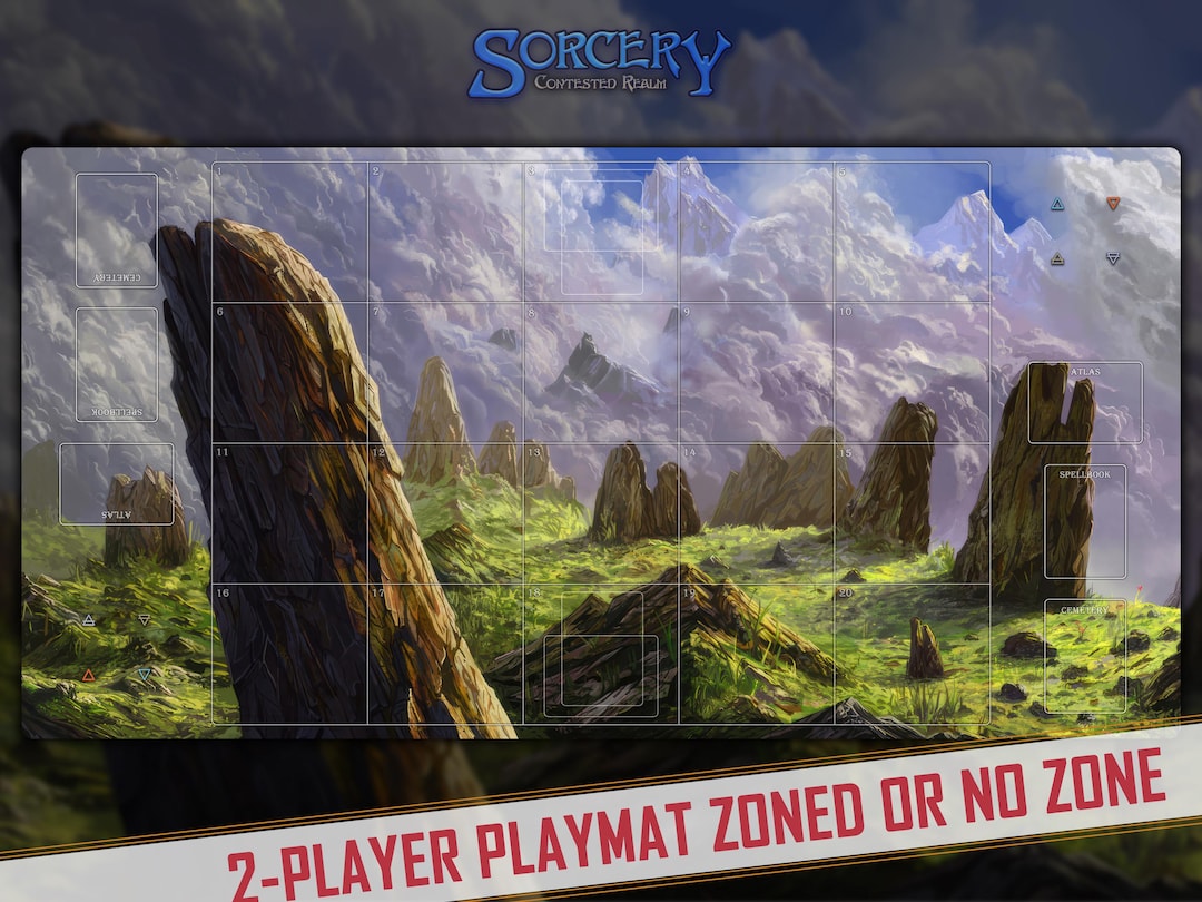 Ancient Mountain Sorcery TCG Playmat: 2-player Desktop Mat (39" X 20 ...