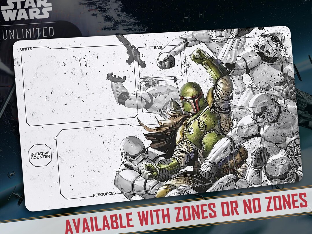 Playmat TCG Star Wars: Unlimited Compatible Fett Vs Stormtroopers 24 X ...