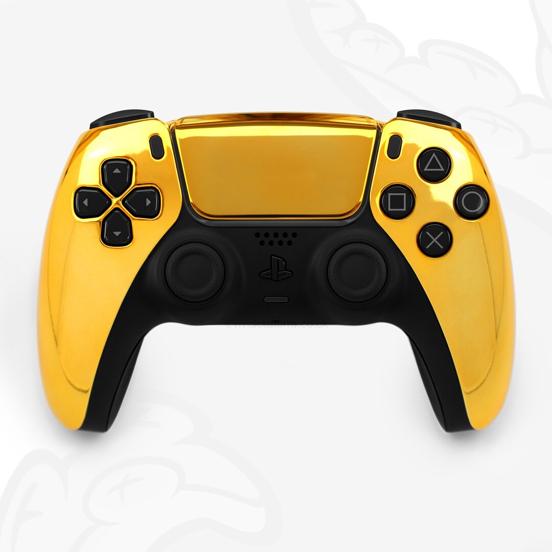 Custom Gold PS5 Controller Chrome Sony Playstation 5 Dualsense Wireless ...