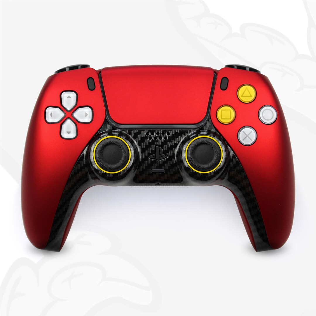 Custom Red Ferrari PS5 Gaming Controller F1 Sony Playstation 5 Wireless ...